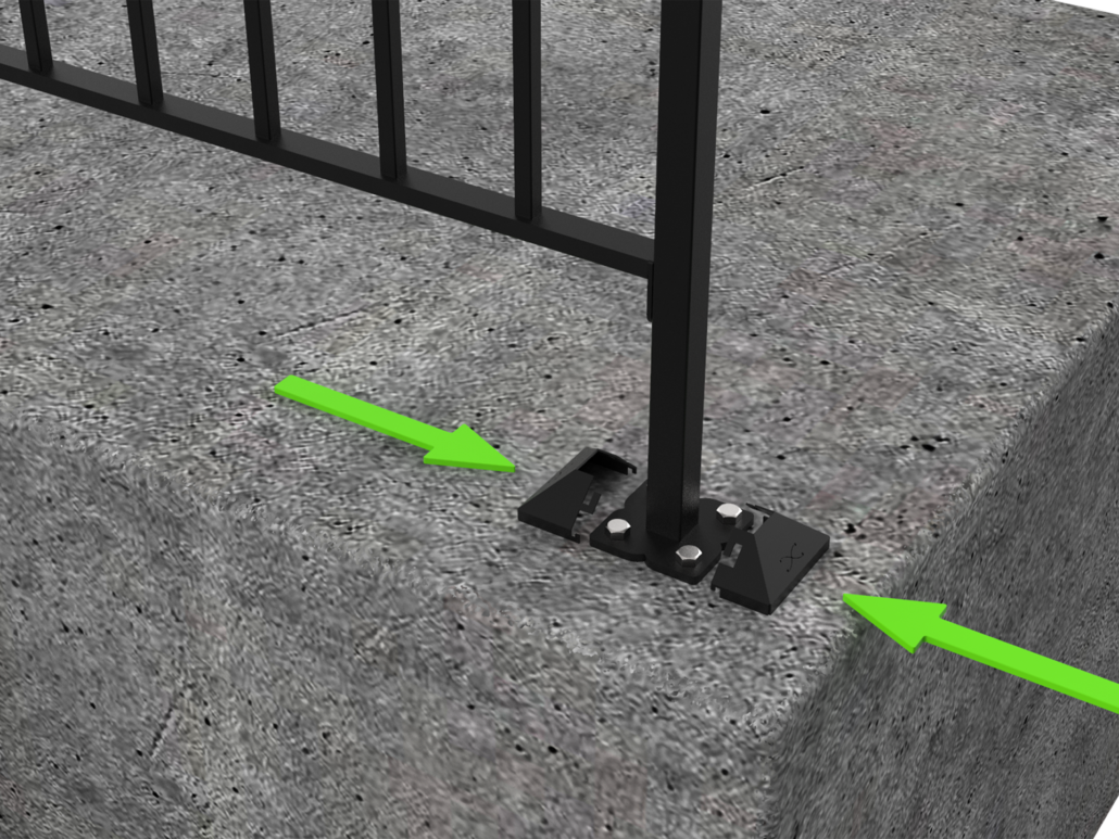 Installation Instructions for Level Handrail Attached Perpendicular to ...