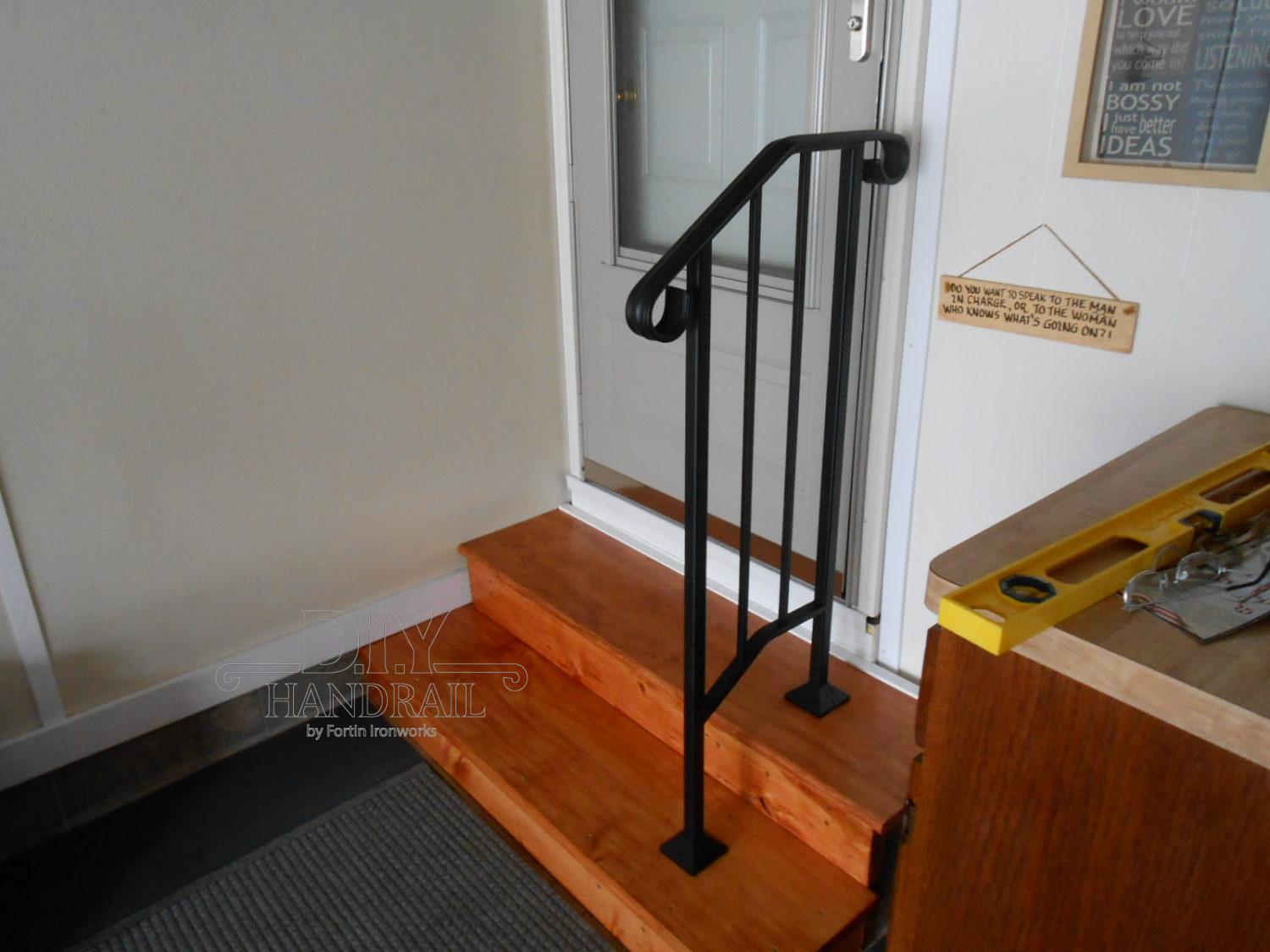 Wrought Iron Stand Alone Picket Handrails | DIY Handrail