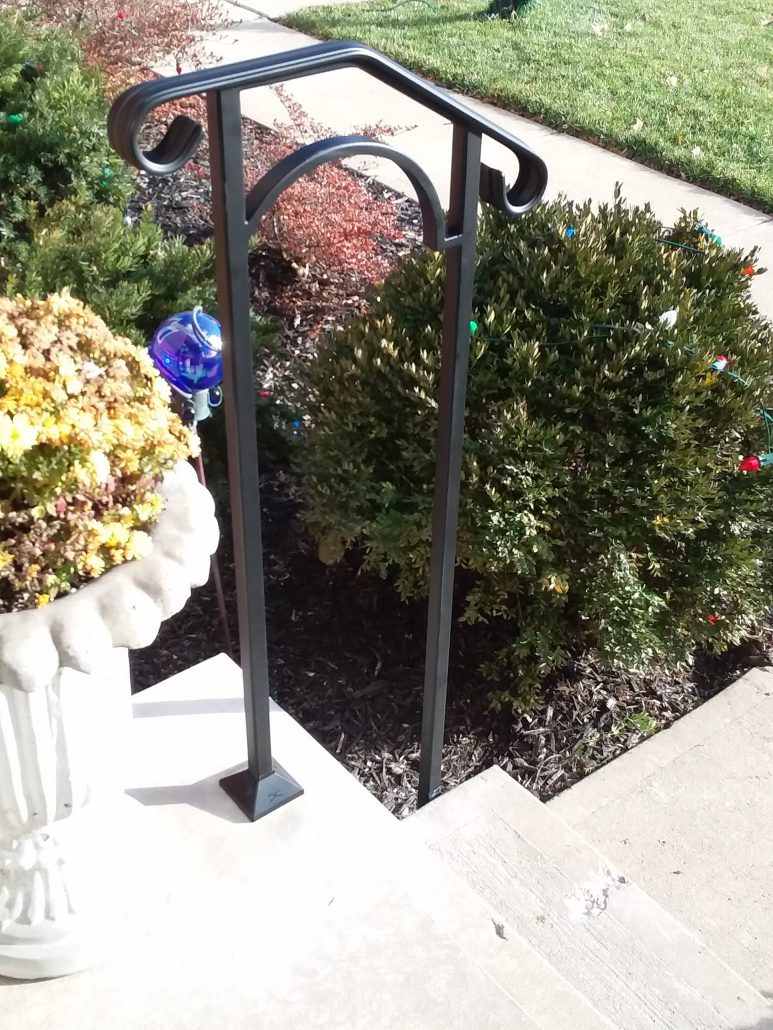 Arch #1 - DIY Handrail Kit spans one stair riser - DIY Handrails