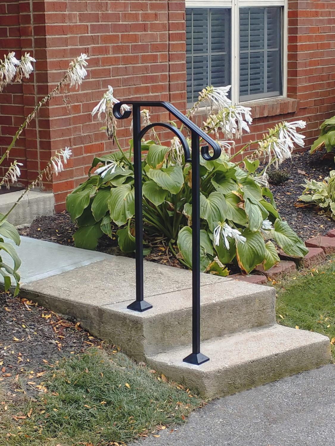 12-Inch Wrought Iron Arch Handrail | DIY Handrail