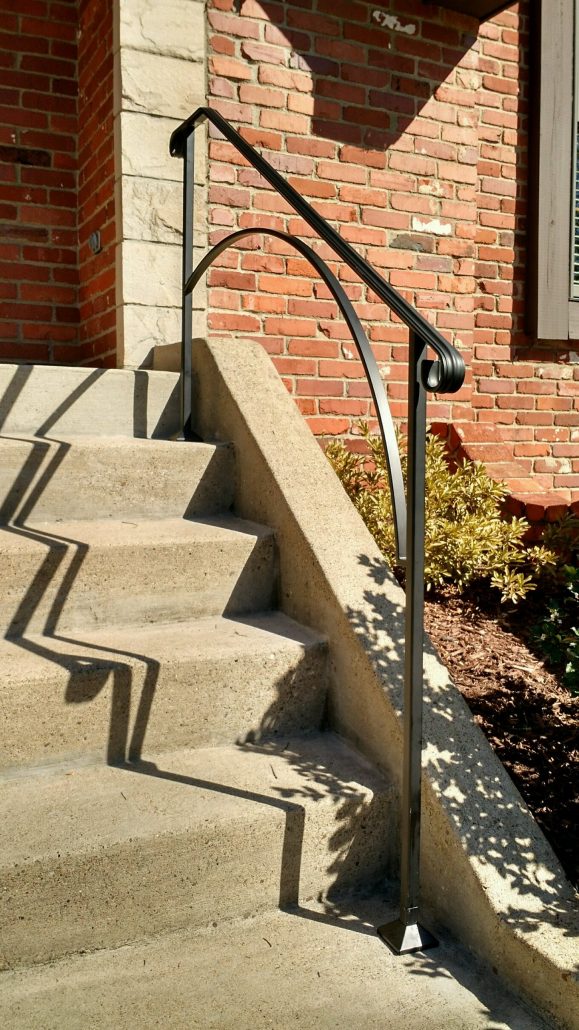 Arch #4 - DIY Handrail Kit spans four stair risers - DIY Handrails