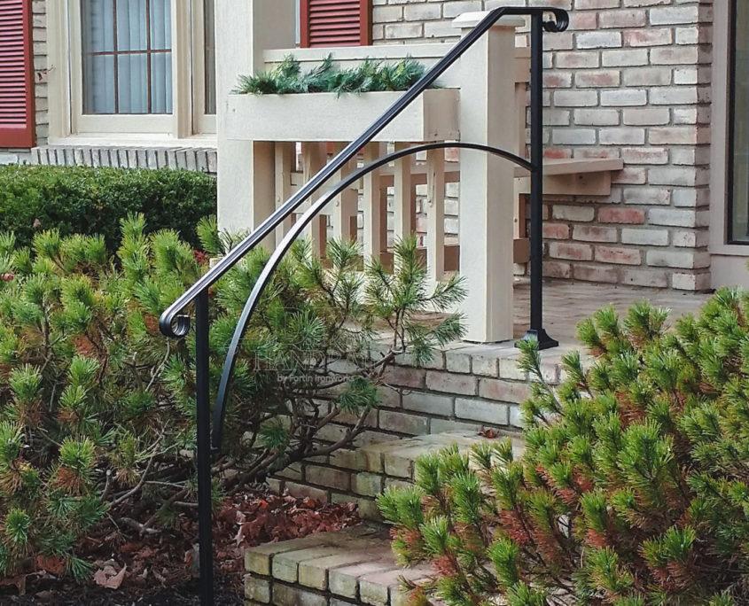 48-Inch Wrought Iron Arch Handrail | DIY Handrail