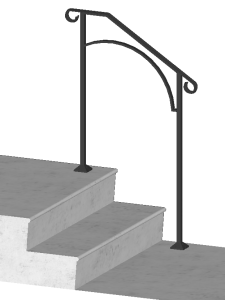 Shop Arch Styled Hand Railings For Concrete Steps | DIY Handrails