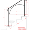 36-Inch Wrought Iron Arch Handrail | DIY Handrail