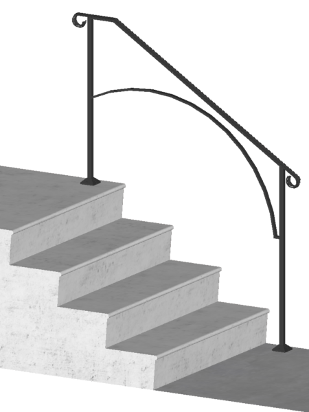 Shop Arch Styled Hand Railings For Concrete Steps | DIY Handrails