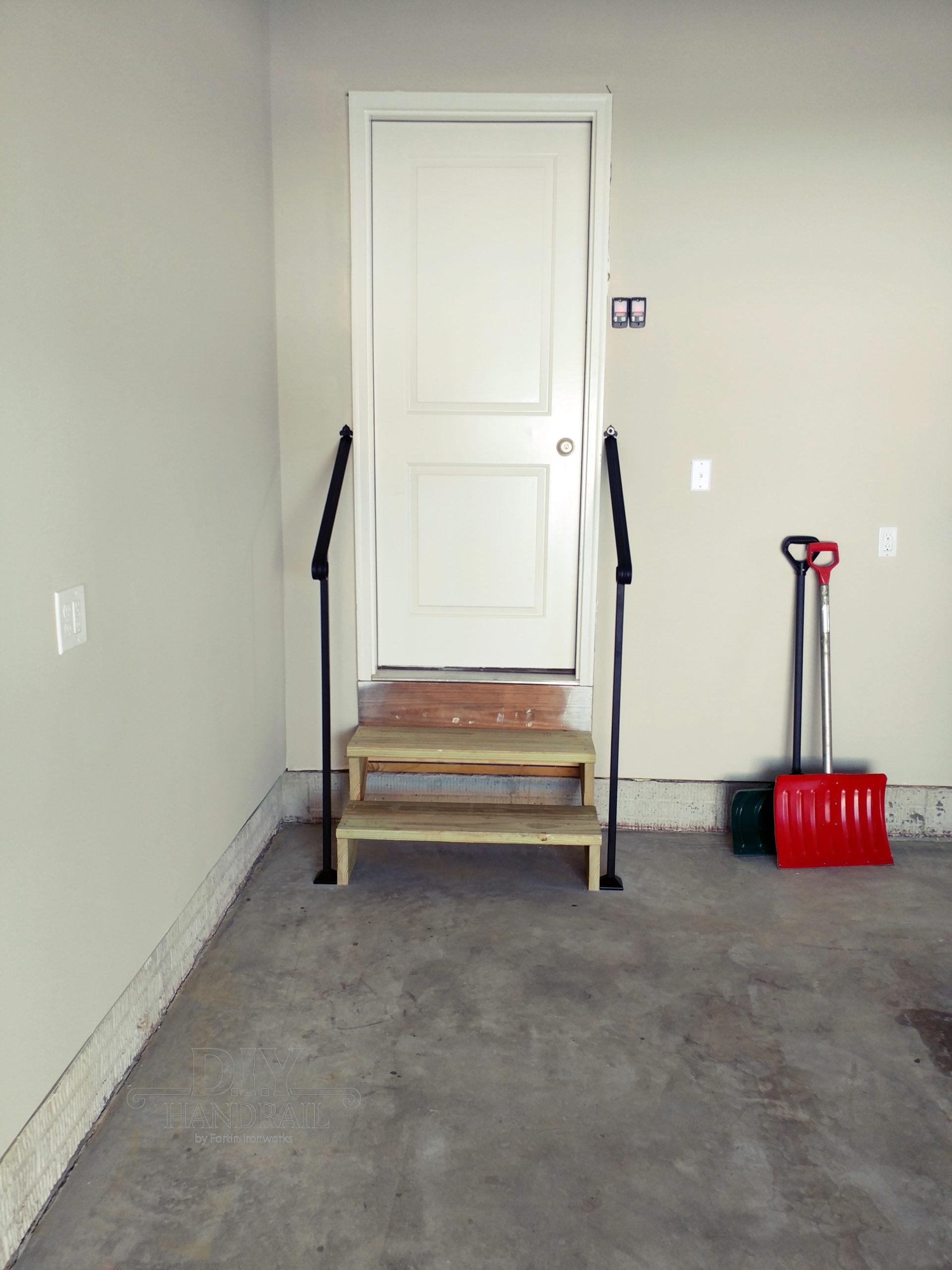 Wrought Iron Stand Alone Wall & Floor Handrails | DIY Handrail