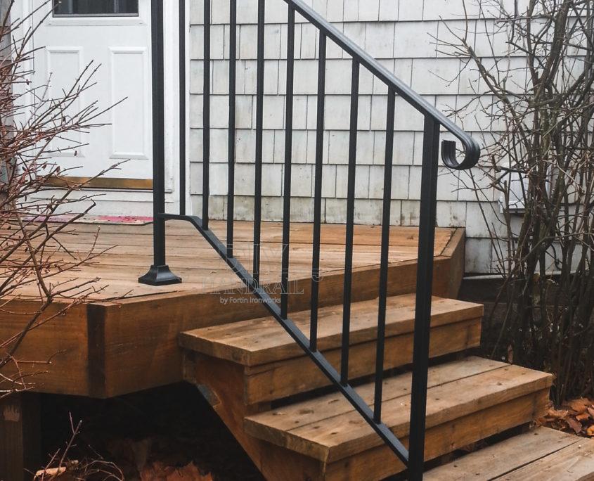 Picket #3 Iron Handrail - Fits 3-4 Stairs