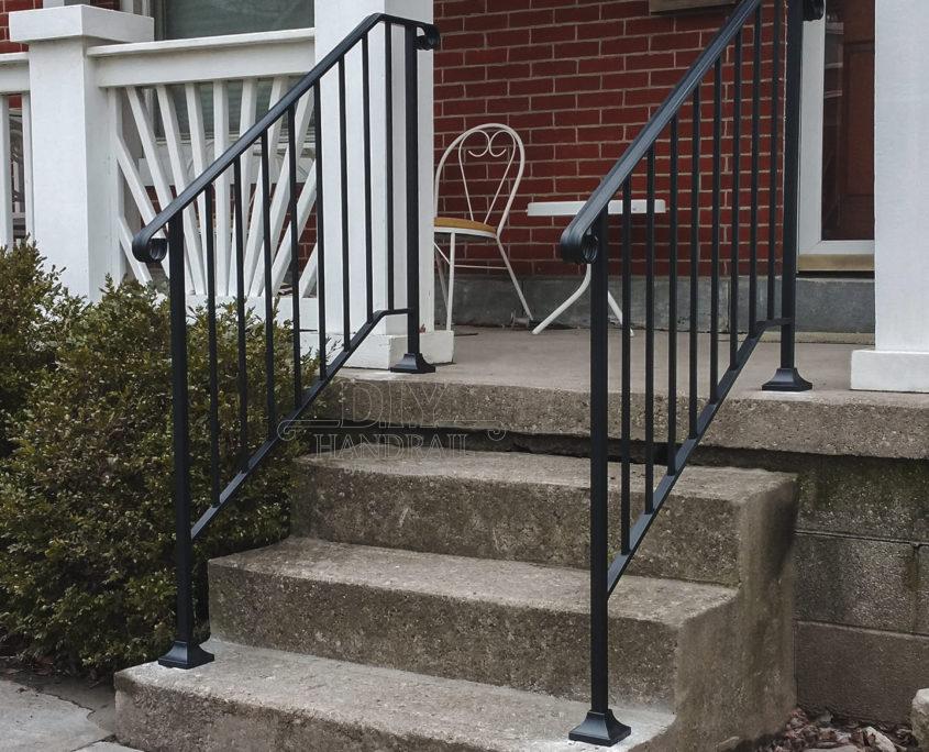Picket #3 Iron Handrail - Fits 3-4 Stairs