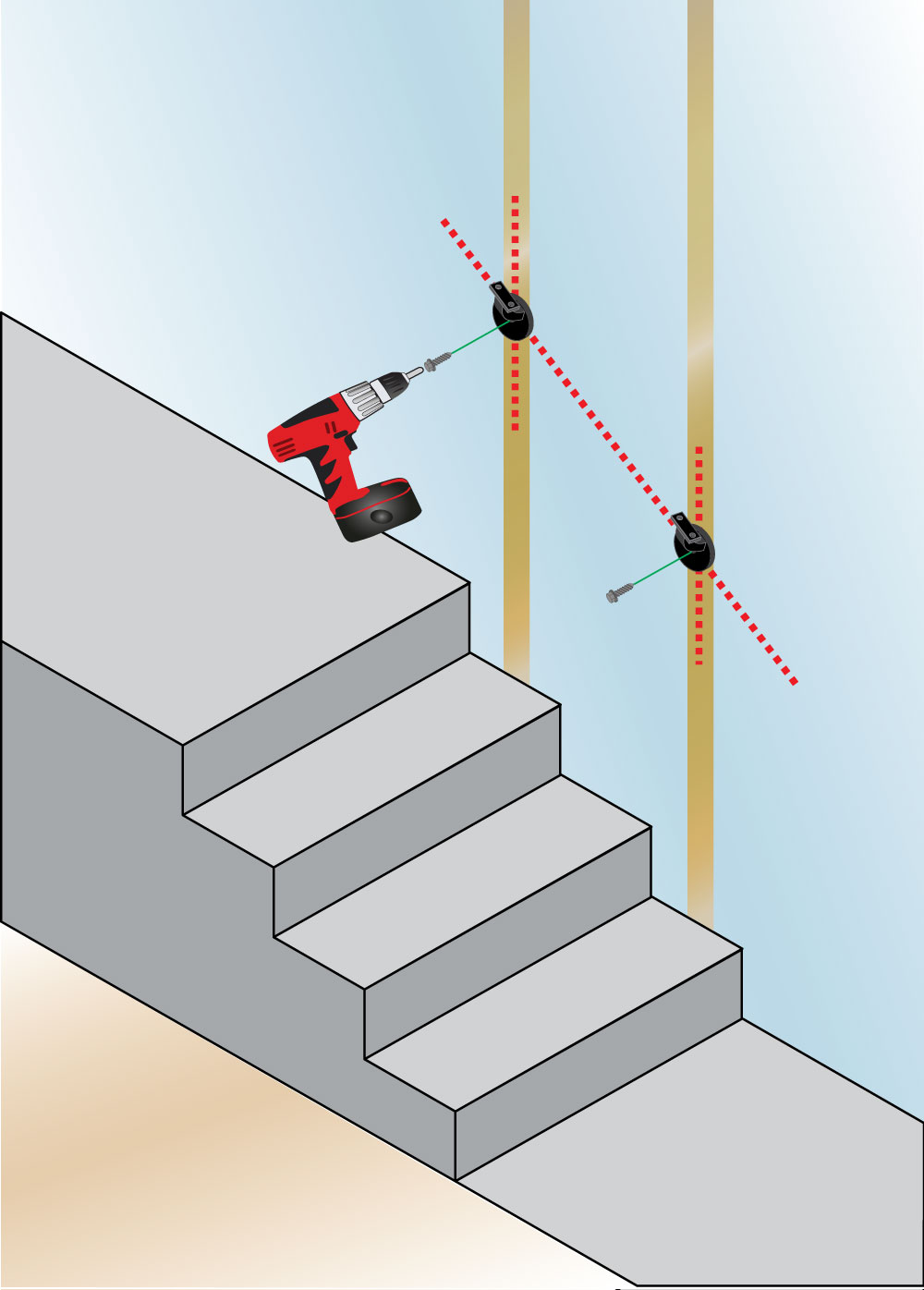 DIY Wall Rails Installation - DIY Handrails