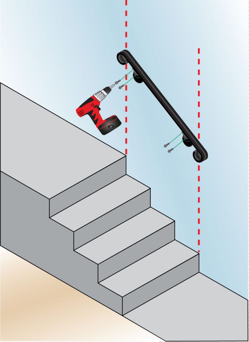 DIY Wall Rails Installation - DIY Handrails